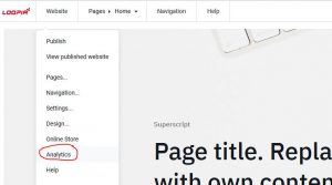 Google analytics u novom Loopia Sitebuilderu – Loopia baza znanja